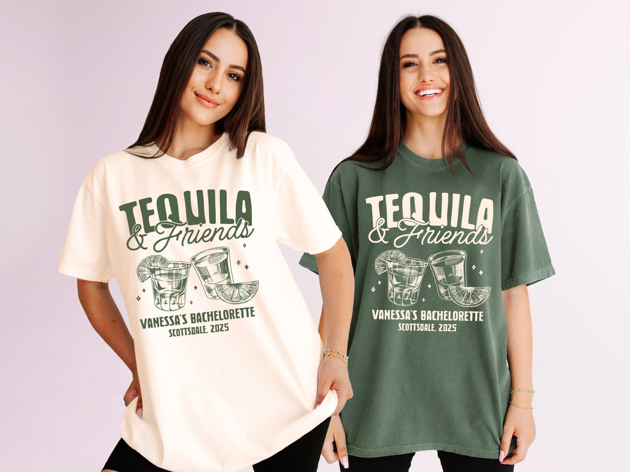 Tequila and Friends Bachelorette Party T-Shirts - Peachy Bash